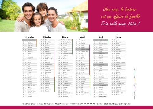 Calendriers Photo A5 personnalisable