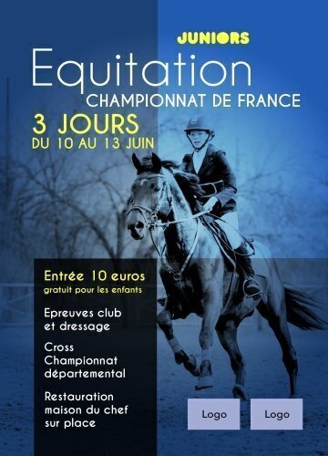 Flyers Equitation A6 recto verso personnalisable